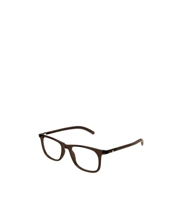 Montblanc Square-frame Logo-engraved Eyeglasses - Brown
