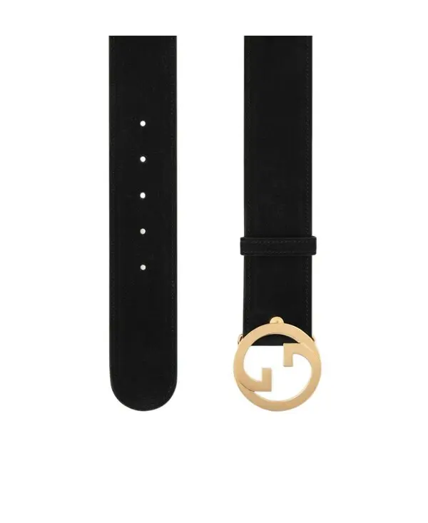 Gucci Blondie Suede Belt - Black