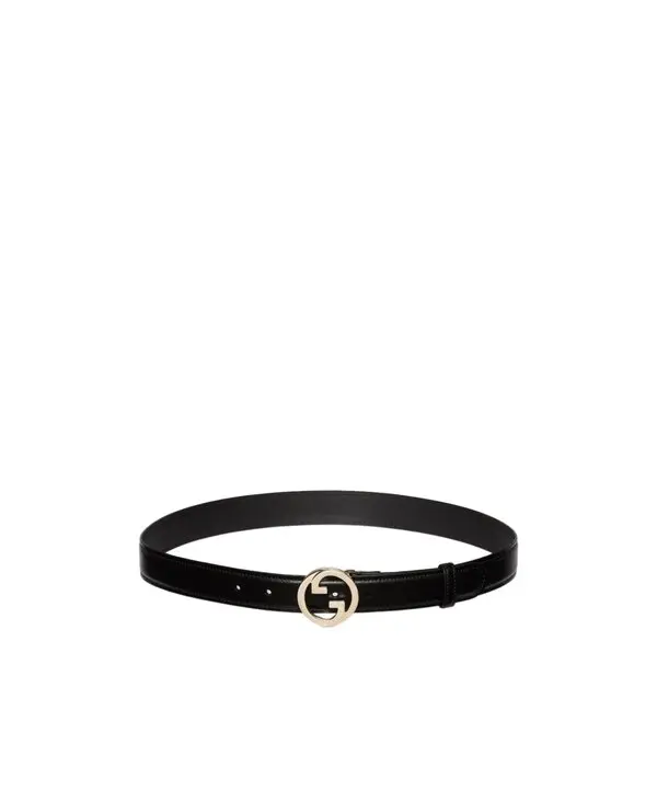 Gucci Blondie Belt With Double G Buckle - Black