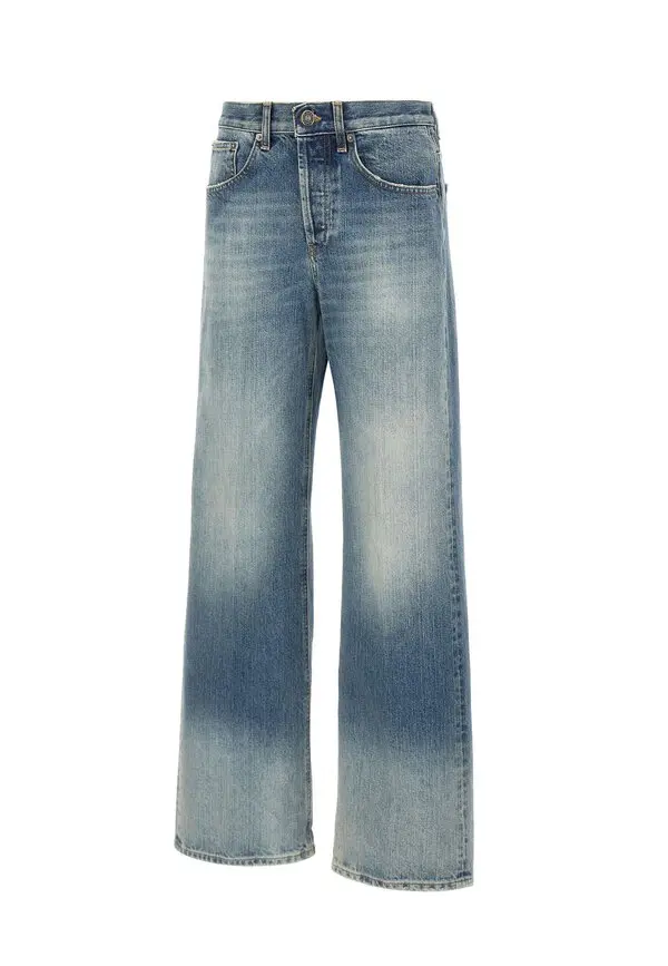 DONDUP Jacklyn Distressed High-waisted Jeans - Gray