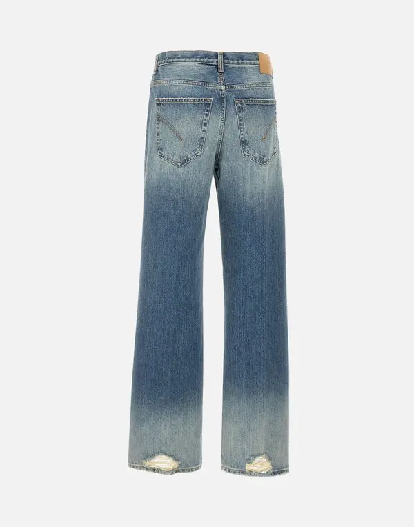 DONDUP Jacklyn Distressed High-waisted Jeans - Gray
