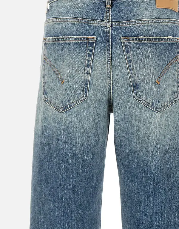 DONDUP Jacklyn Distressed High-waisted Jeans - Gray
