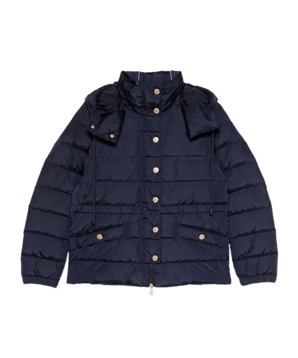 Max Mara Long Sleeve Puffer Coat With Drawstring Waist