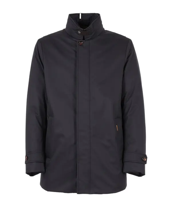 MOORER Quilted Padded Jacket With Stand-up Collar - Black