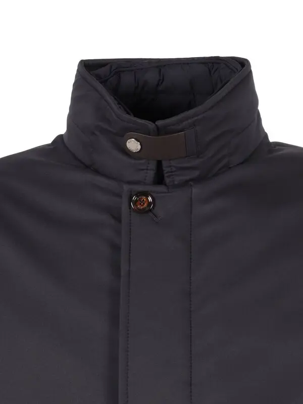 MOORER Quilted Padded Jacket With Stand-up Collar - Black