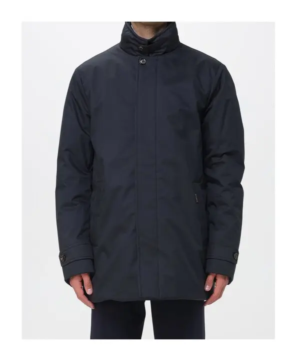 MOORER Reis Padded Coat - Navy Blue