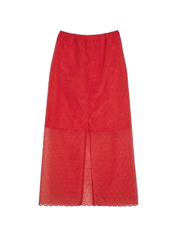 Cecilie Bahnsen Floral Lace Midi Skirt