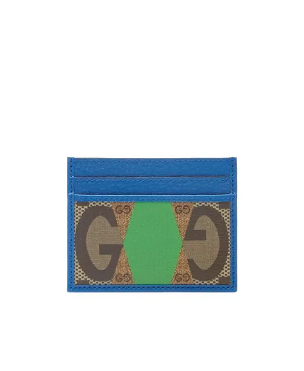 Gucci Gg Rhombus Printed Cardholder - Blue