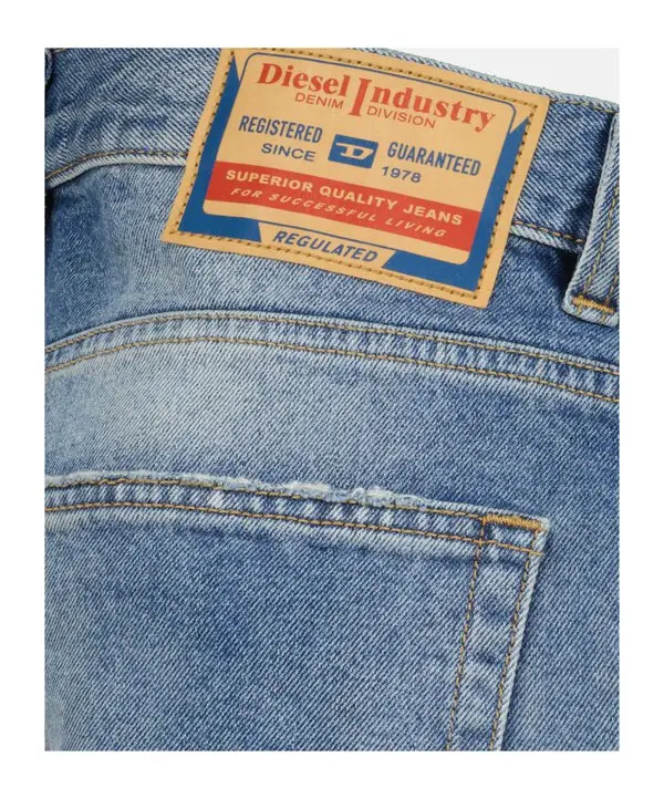DIESEL® Straight Cut Distressed Jeans - Denim