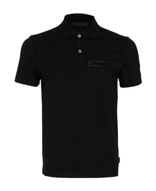 Prada Logo Polo Shirt - Black