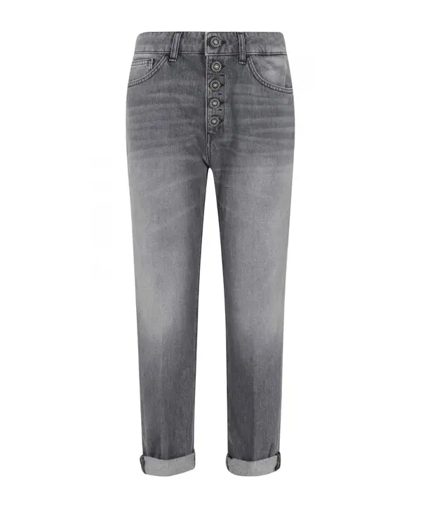 DONDUP High-rise Button-fly Jeans - Gray