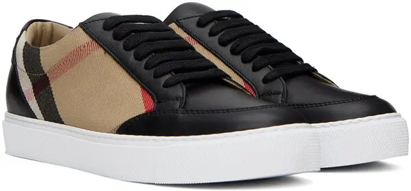 Burberry House Check Lace-up Sneakers - White