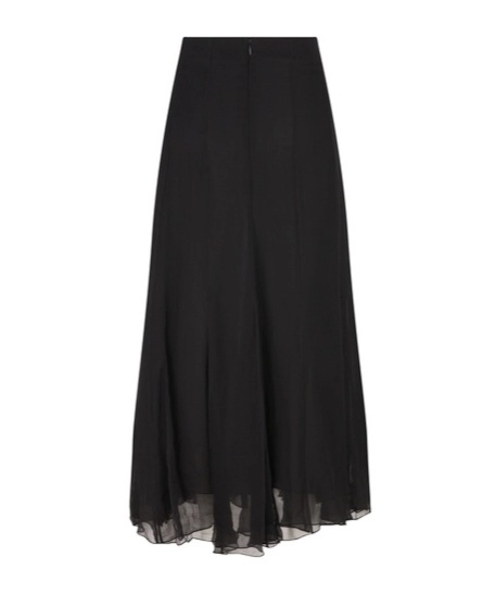 Chloé Pleated Chiffon Midi Skirt