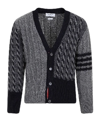 Thom Browne 4-bar Stripe Detailed Cardigan