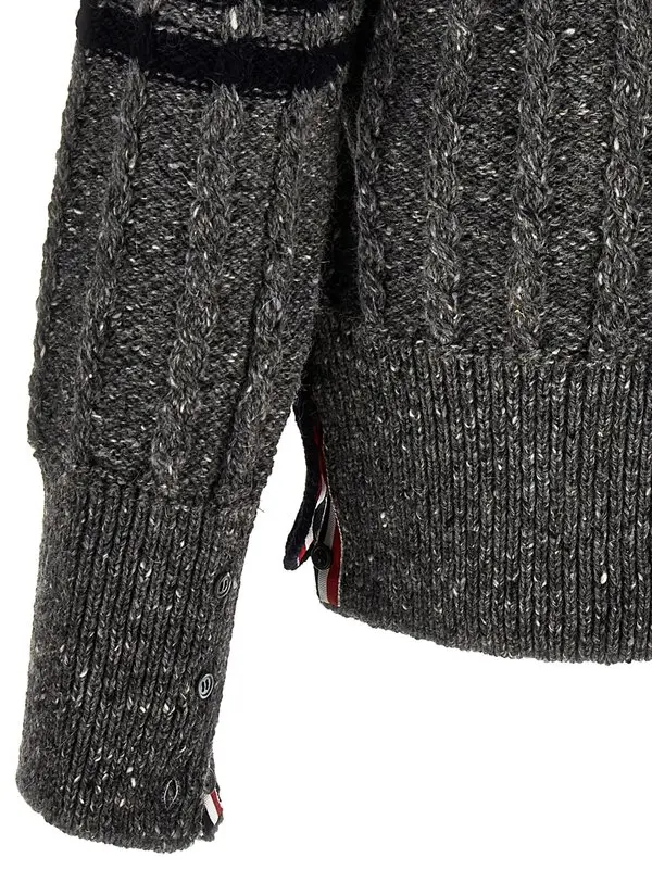 Thom Browne 4-bar Stripe Detailed Cardigan