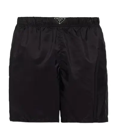 Prada Logo Swim Shorts - Black