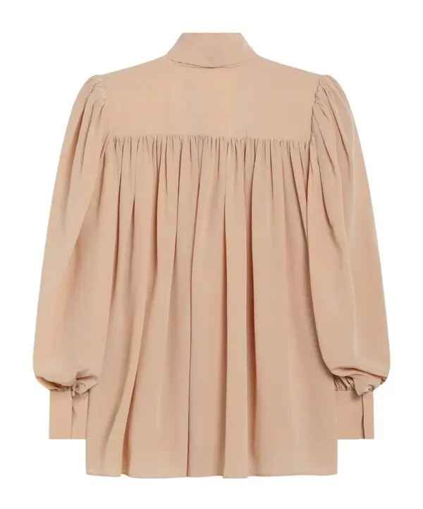 Chloé Long Sleeve Blouse With Pussy Bow Detail