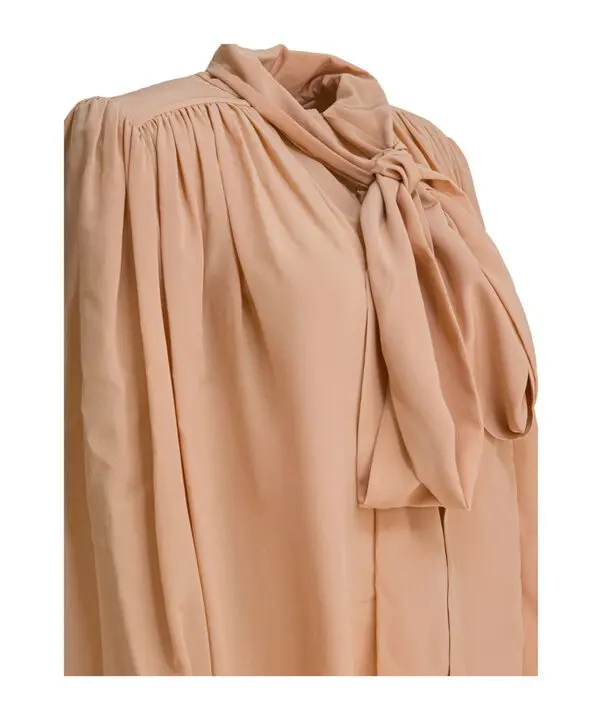 Chloé Long Sleeve Blouse With Pussy Bow Detail