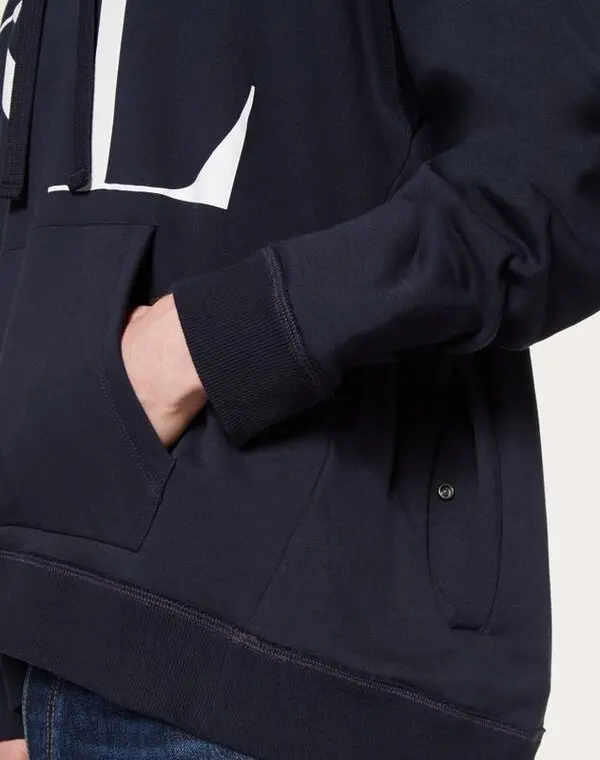 Valentino Garavani Logo Print Hooded Sweatshirt