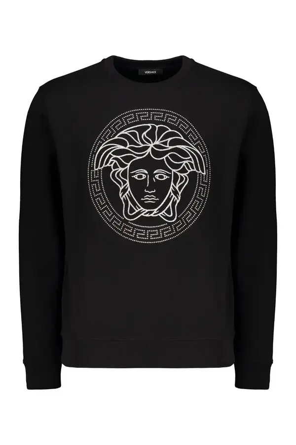 Versace Medusa Embellished Crewneck Sweatshirt