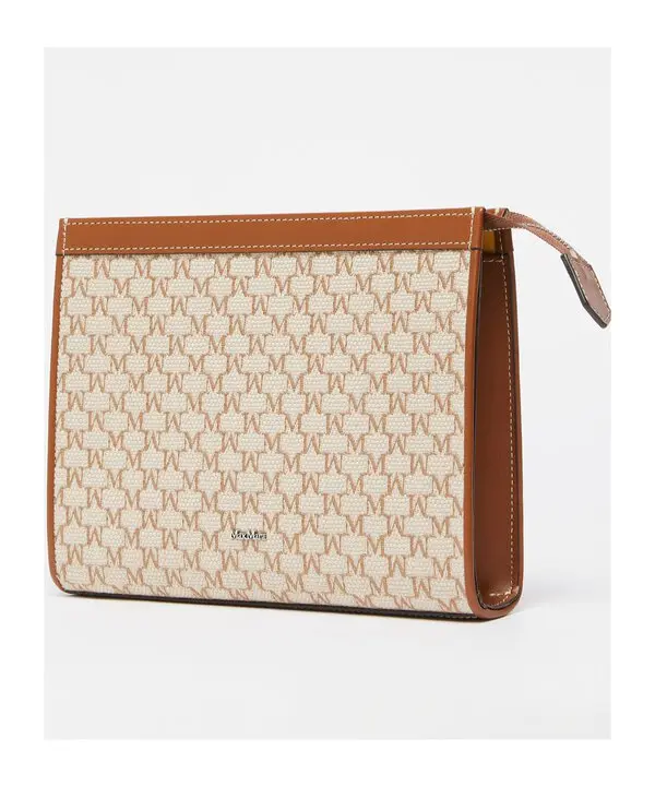 Max Mara Logo Plaque Zip-up Wallet - Hazelnut Brown