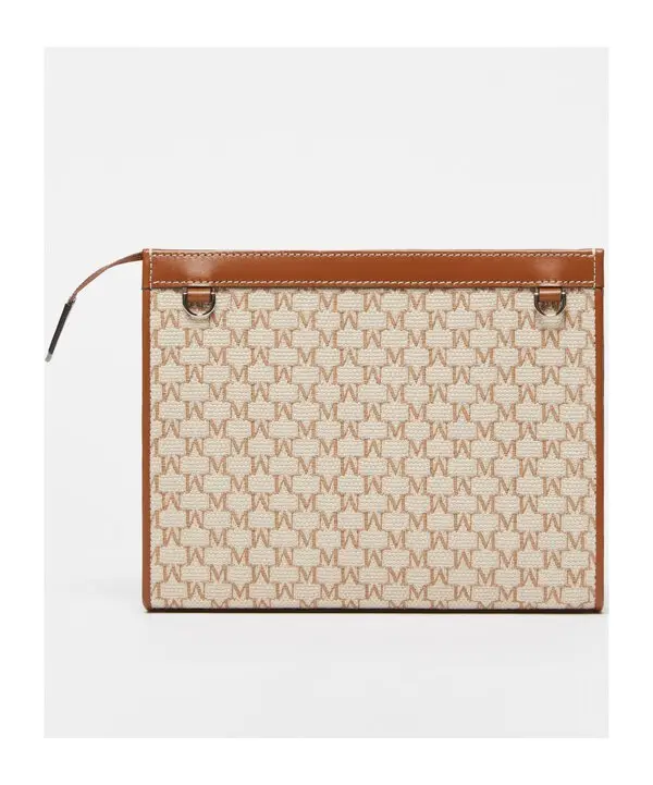 Max Mara Logo Plaque Zip-up Wallet - Hazelnut Brown