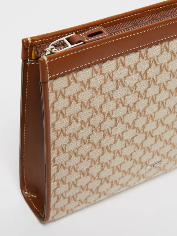 Max Mara Logo Plaque Zip-up Wallet - Hazelnut Brown