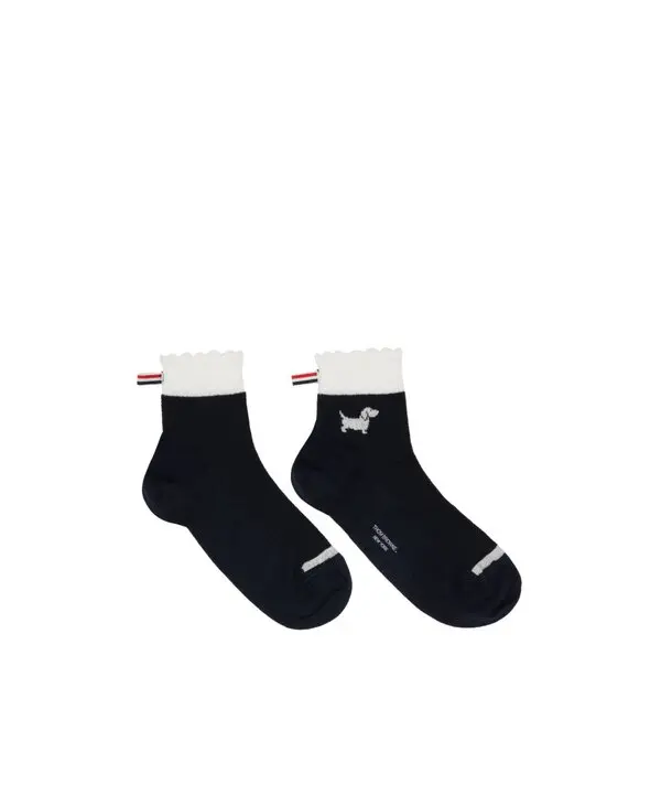 Thom Browne Hector Intarsia Crew Socks - Black