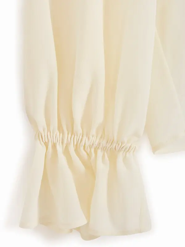 Chloé Ruffled Collar Blouse - White