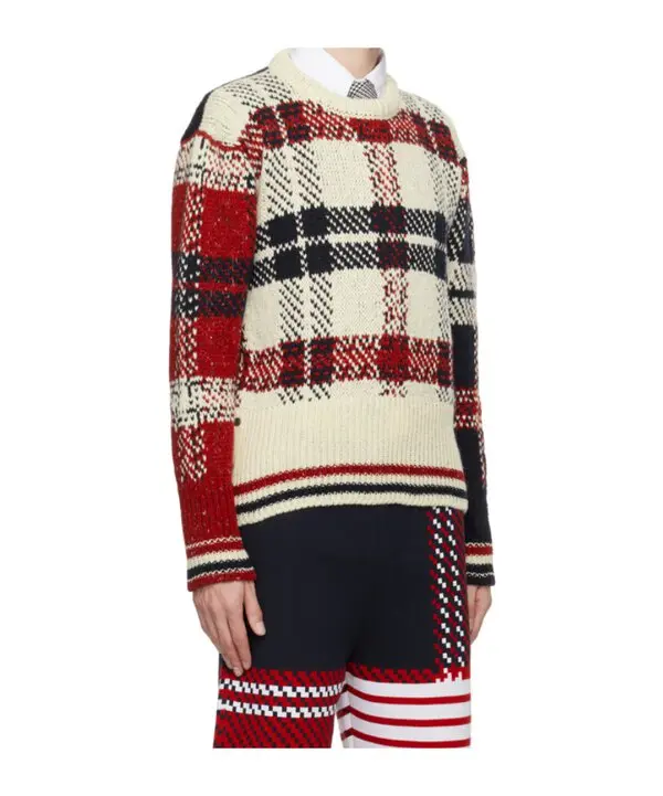 Thom Browne Check-pattern Wool-blend Jumper