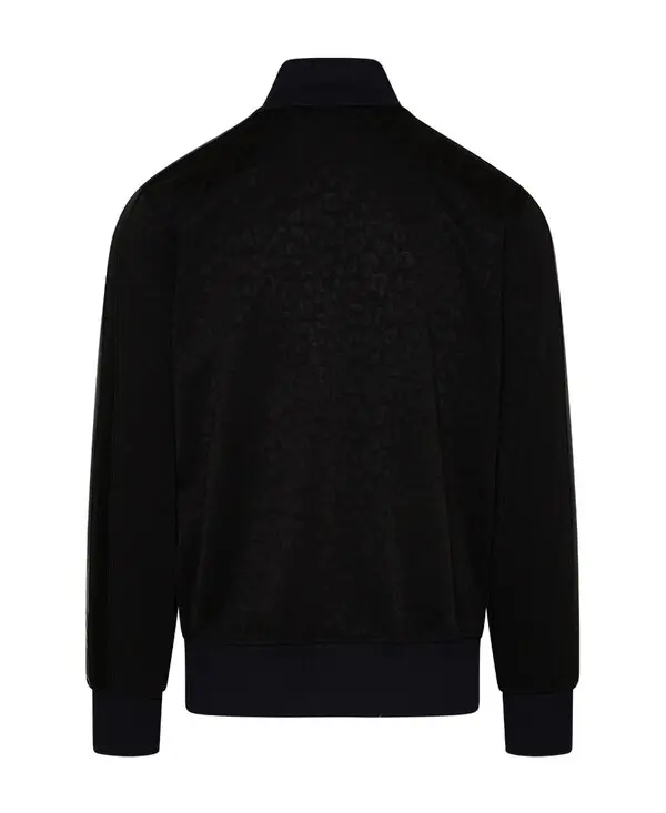 Palm Angels Logo Embroidered Zipped Track Jacket - Black
