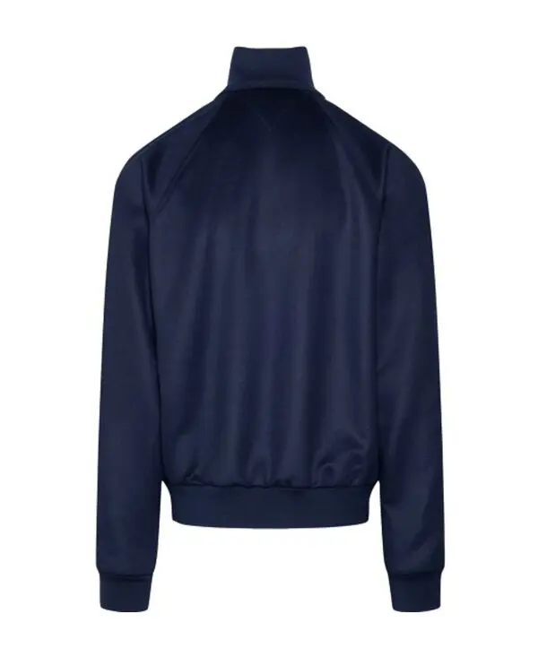 Bottega Veneta Zip-up Track Jacket With Contrast Ribbon Detail - Blue
