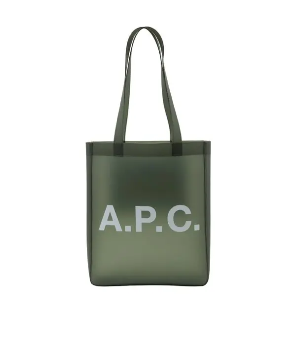 A.p.c. Lou Logo Printed Top Handle Bag - Persimmon