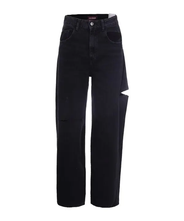 ICON DENIM LOS ANGELES Poppy Distressed Jeans - Black