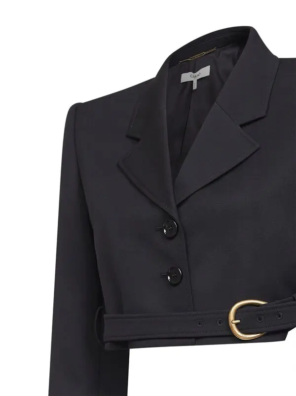 Chloé Cropped Blazer With Belt Detail