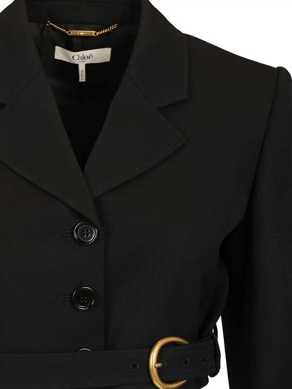 Chloé Cropped Blazer With Belt Detail