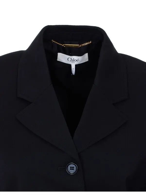 Chloé Cropped Blazer With Belt Detail