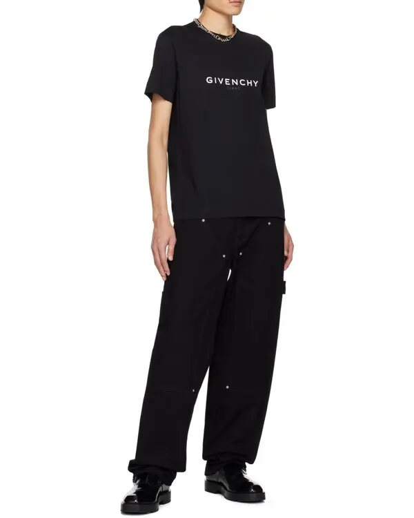 Givenchy Logo Printed Crewneck Slim Fit T-shirt