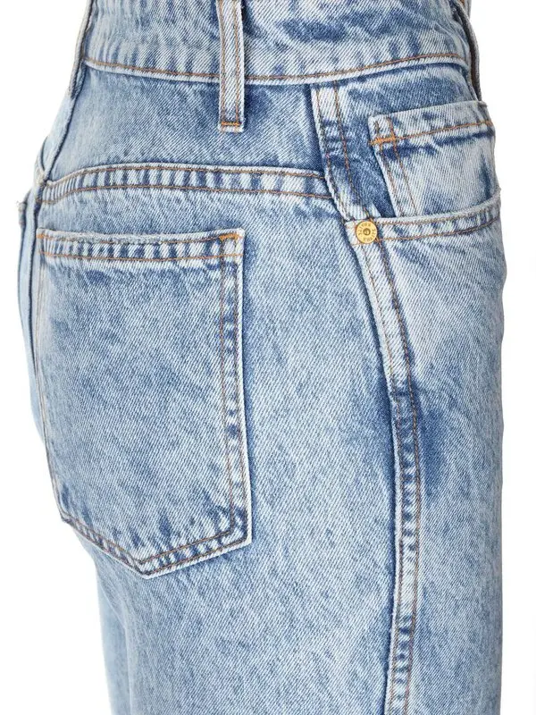 Khaite Mid-rise Straight-leg Washed Jeans