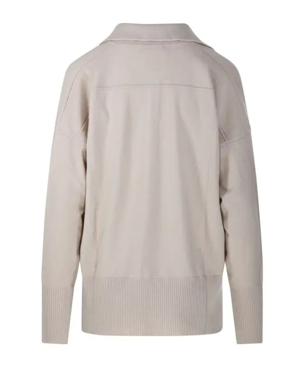 ROBERTO COLLINA Knit Polo With Ribbed Trims And Slit Details