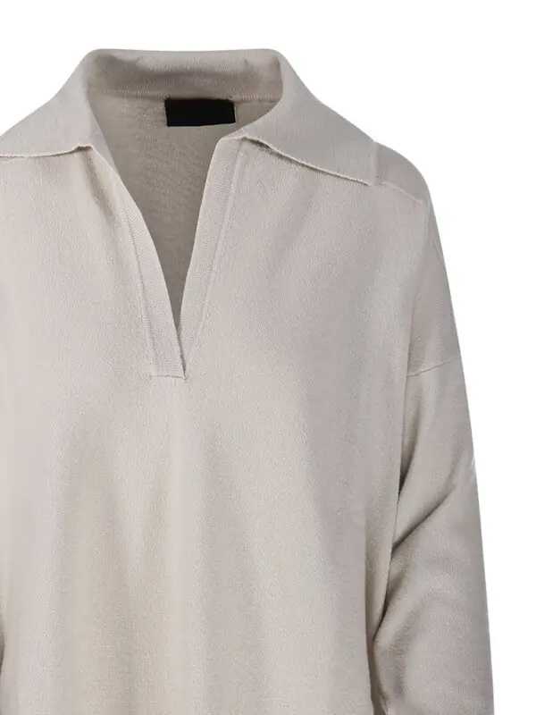 ROBERTO COLLINA Knit Polo With Ribbed Trims And Slit Details