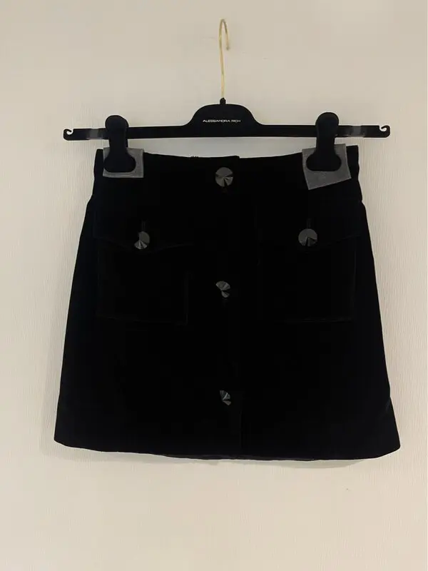 Alessandra Rich Velvet Mini Skirt