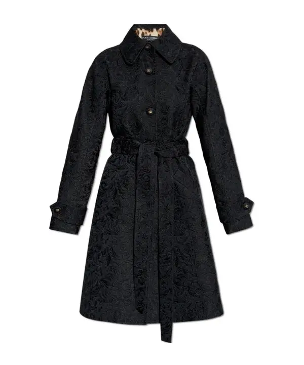 Dolce & Gabbana Floral Pattern Long Sleeve Coat