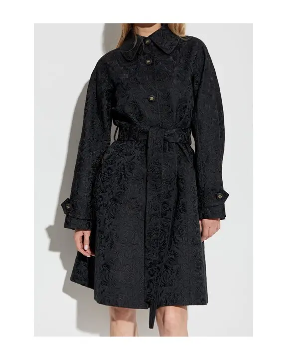 Dolce & Gabbana Floral Pattern Long Sleeve Coat
