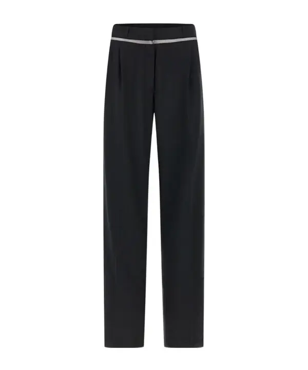 NENSI DOJAKA Anouk Virgin Wool Blend Pants With Tulle Inserts