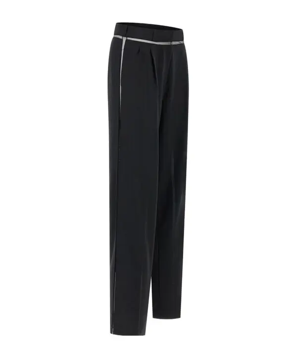 NENSI DOJAKA Anouk Virgin Wool Blend Pants With Tulle Inserts
