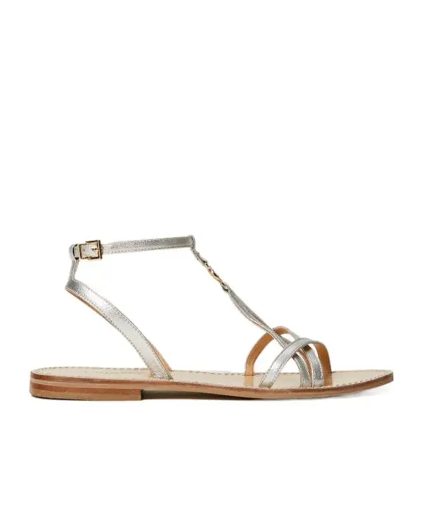 TWINSET Strappy Flat Sandals With Oval T-logo