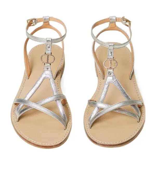 TWINSET Strappy Flat Sandals With Oval T-logo