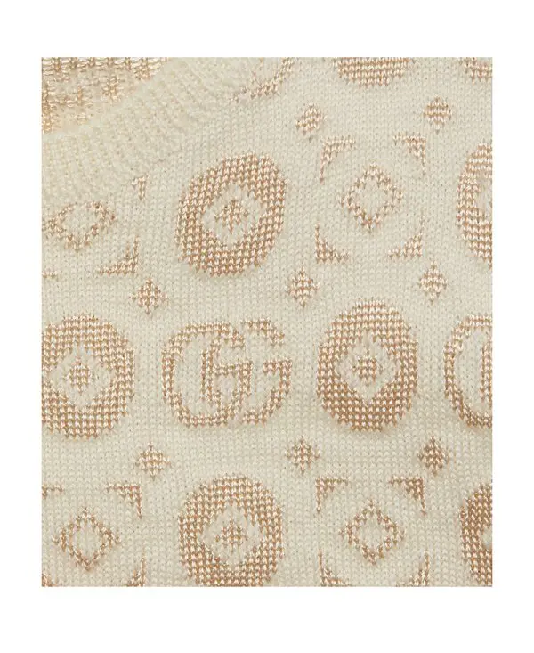 Gucci Double G Geometric Wool Dress