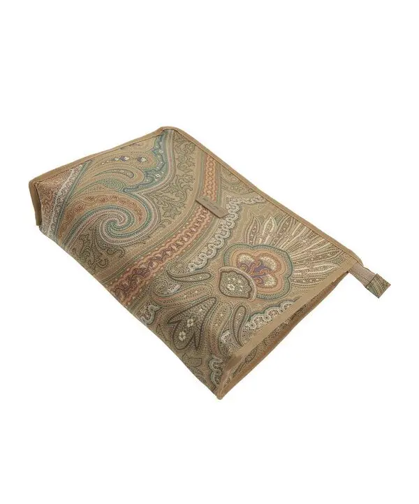 Etro Zippered Clutch With Logo - Light Brown